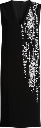 Kiton Femme, Robes, Noir, Taille: 40 FR Robe en soie avec motif brod&eacute; &agrave; la main