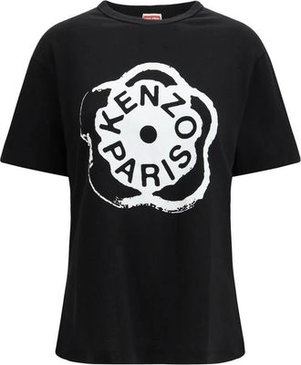 Kenzo Femme, Tops, Noir, Taille: 38 FR T-shirt en coton