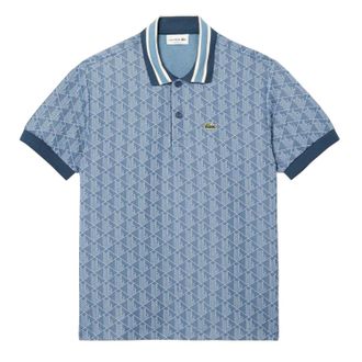 Lacoste Poloshirt f&uuml;r Herren, Jacquard (Blau)