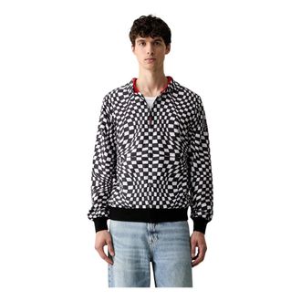 Sprayground Checkerboard Rei&szlig;verschluss-Kapuzenjacke - - Jackets - Herren - Schwarzk - XL