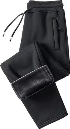 Generic Pantalon de jogging doubl&eacute; en polaire pour homme - Pantalon de surv&ecirc;tement thermique d&eacute;contract&eacute; - Taille &eacute;lastique - Bas dentra&icirc;nement chaud - Poches