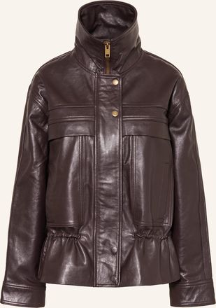 BA&SH Ba&Sh Lederjacke Kassia rot
