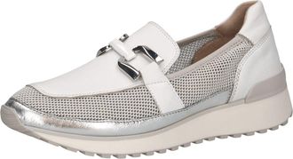 Caprice Damen Slipper mit Plateau Sportlich, Weiß (White/Silver), 40 EU