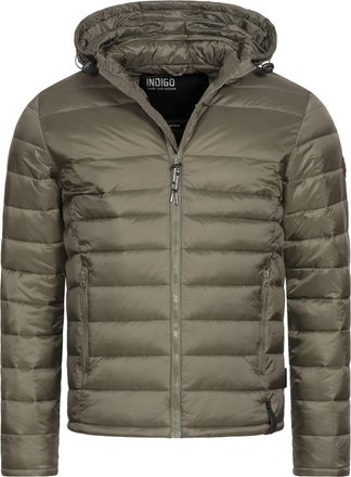 Indicode Herren Hampshire Steppjacke in Daunenjacken-Optik | Winterjacke &Uuml;bergangsjacke Army, XXL