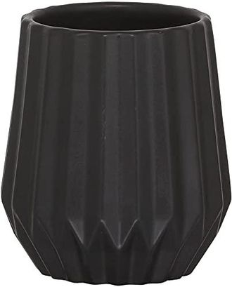 Sealskin Becher Arte, Zahnputzbecher aus natürlichem Porzellan, Farbe: Schwarz