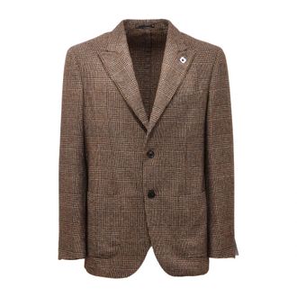 Lardini Wollmischungsjacke - - Jackets - Herren - Braun - XL