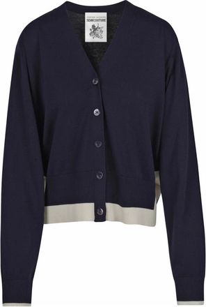 Semicouture Femme, Pulls, Bleu, Taille: 38 FR Cardigan Amanda