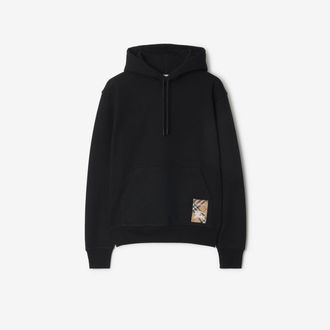 Burberry Hoodie en coton avec &eacute;tiquette Check, Size: XXS