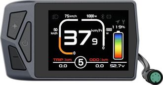 Generic Anzeigefeld f&uuml;r den Controller eines Elektrofahrrads, E EKD01 LCD f&uuml;r Mittelantriebsmotor-Kit, 36 V/43 V/48 V, Fahrradcomputer-Tachometer, kompatibel 
