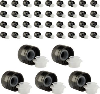 mikken Art 50 Ausgiesser f&uuml;r &Ouml;lflaschen Flaschenausgie&szlig;er f&uuml;r Essig und &Ouml;l Flaschen inkl. Schraubdeckel, passend f&uuml;r PP 31,5 Gewinde