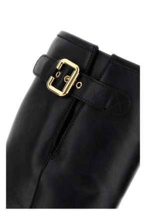 Chlo&eacute; Calf Leather Boots - Black