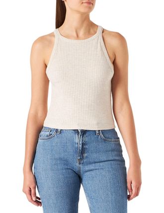 Only Damen Onlemma S/L JRS Noos Top, Pumice Stone/Detail:Melange, L EU