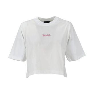 Disclaimer Crop Jersey Top Urban Style - - Tops - Damen - Wei&szlig; - L