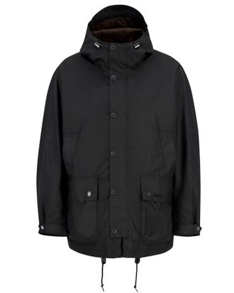 Barbour Wachsjacke Tide mit verstellbarer Schirmkapuze in