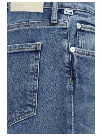 Citizens Of Humanity Womens Wide-Leg Jeans Nora Cotton Blue