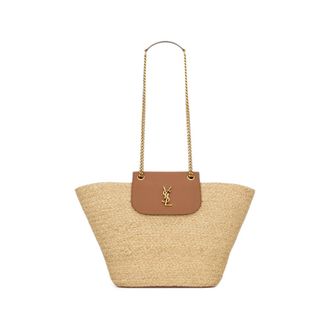 Saint Laurent Manon Raffia Tote Bag