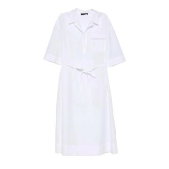 Fabiana Filippi Sahariana Hemdkleid mit G&uuml;rtel - - Dresses - Damen - Wei&szlig; - 2XL