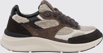 D.A.T.E. D. A.T. E. Musa zweifarbige Wildleder-Sneaker von mit Shearling-Eins&auml;tzen