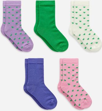 Arket Baumwollsocken 5er-Pack -Lila