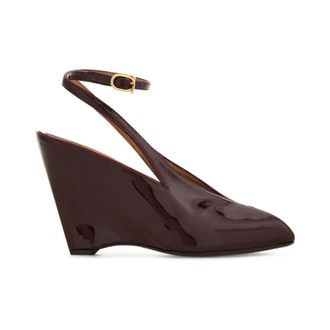 Ferragamo 90mm Peep-Toe Keilpumps - - Shoes - Damen - Rot - 36 EU