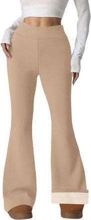 Generic Legging doublé en polaire pour femme - Collants thermiques isolés pour femme - Doux et chaud - Pantalon de yoga épais - Pour la maison, le quotidien, 