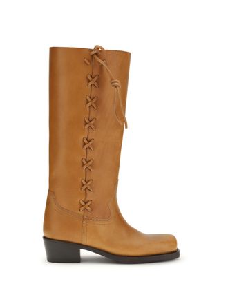 PARIS TEXAS Womens Boots Roxanne Tan Calf Leather