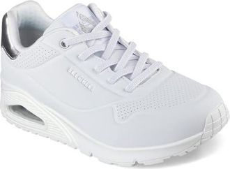 Skechers Femme Uno - Shimmer Away Basket, Blanc, 37.5 EU