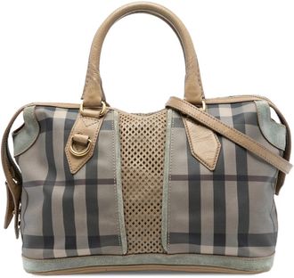 Burberry Hobo Bags - House Check Canvas Satchel - Gr. unisize - in Braun - f&uuml;r Damen