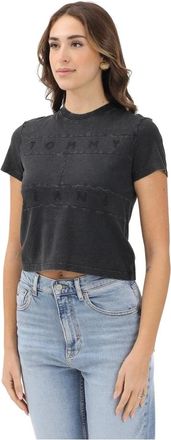 Tommy Jeans Femme, Tops, Noir, Taille: 40 FR T-Shirt Logo Tonal