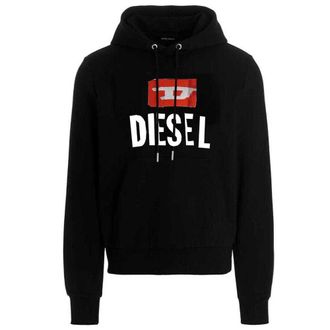 Diesel New D Kapuzenpullover f&uuml;r Herren, Baumwollmischung (Schwarz)