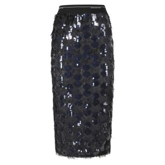 Semicouture Bindy Midi Skirt - Femme - Jupes - Bleu - Taille: 42 FR