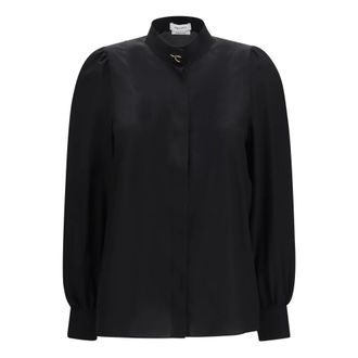 Alexander McQueen Wishbone Seidenhemd - - Blouses & Shirts - Damen - Schwarzk - S