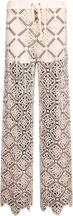 Herno Femme, Pantalons, Beige, Taille: 42 FR Wide Pantalons