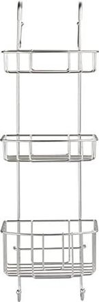 WENKO Dusch-Caddy Mod. Olesi 3 Etagen, Duschablage aus rostfreiem Edelstahl f&uuml;r Duschgel, Shampoo & Co. zum Einh&auml;ngen an die Duschkabine im Badezimmer, Befe