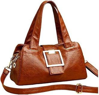 Generic Sac à bandoulière fourre-tout pour femme, tendance, grande capacité, en cuir souple, multi-usage, sac à main tendance, petit sac à bandoulière en cuir