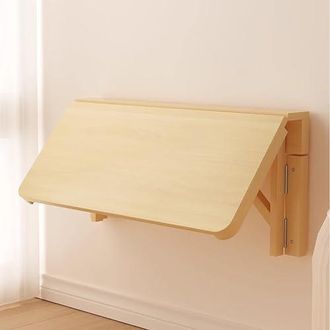 Generic Table pliante murale - Bureau compact en bois pour la maison, le bureau et l&eacute;tude - Solution multifonctionnelle peu encombrante pour les petits espace