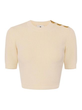 Elisabetta Franchi Top - Wei&szlig;