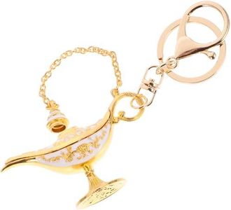 Beaupretty Porte-Cl&eacute;s Pendentif Cr&eacute;atif Aladin en Alliage Blanc L&eacute;ger et Compact Breloque Suspendue pour Paquet &agrave; Main Portefeuille ou Porte-Cl&eacute;s - Accessoire D&eacute;