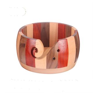 Generic Garnschalenhalter aus Holz, Mehrfarbig, Aufbewahrungsorganisator for Kunsthandwerk for Stricken und H&auml;keln, runder Wollkorb mit Wirbelausschnitt(Style