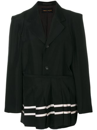Comme Des Garçons veste à détails plissés - Noir