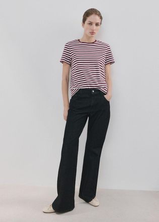 Mango T-shirt coton manches courtes grenat - Femme - XXS - MANGO