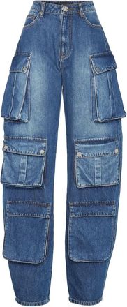 Philipp Plein Femme, Jeans, Bleu, Taille: W27 Pantalon Cargo en Denim