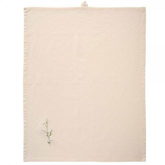 Ib Laursen Geschirrtuch Flora m/wei&szlig;en Margeriten Butter Cream