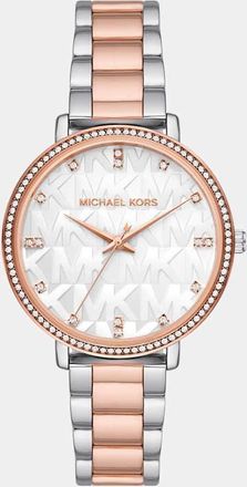 Michael Kors Pyper - Damenuhr aus zweifarbigem Edelstahl in Ros&eacute;gold-Optik mit drei Zeigern-Goldfarben