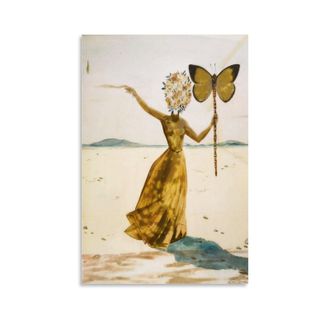 Cambos Salvador Dali Berühmte Malerarbeiten (Dali-Schmetterlingsfrau), Druck, Poster, Kunstdruck, Wand-Foto, Farbe, hängendes Bild, Familienschlafzimmer, Dek