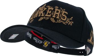 Mitchell & Ness NBA Morning Haze Classic Red Snapback Basecap - Los Angeles Lakers, Schwarz-Gold, verstellbar, Herren, Frauen, Kinder, Unisex, Fr&uuml;hling, Sommer, Herbs