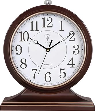 Generic Retro Kaminuhr, 25,4 cm, ger&auml;uschloses Quarzwerk, Schreibtischuhr, leuchtendes gro&szlig;es Zifferblatt, Vintage-Dekor