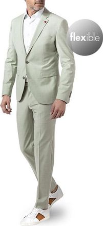 Cinque Herren Anzug grün Schurwoll-Stretch