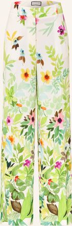 Sem per Lei Sem Per Lei Marlenehose Aus Satin weiss