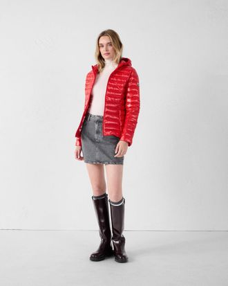 Jott Doudoune l&eacute;g&egrave;re &agrave; capuche Rouge carmin Cloe shiny - Taille XXL